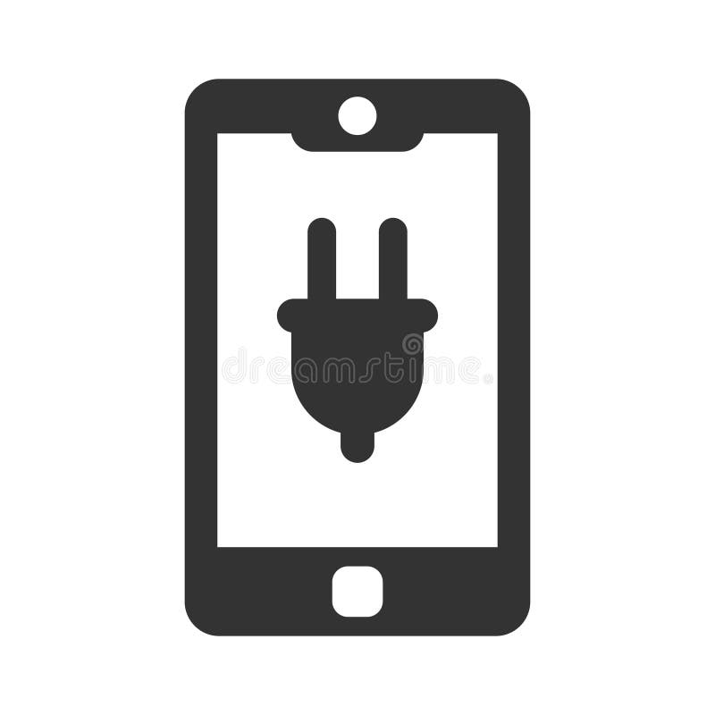 Mobile Charging Station Icon, Black Vector Sign with Editable Strokes ...