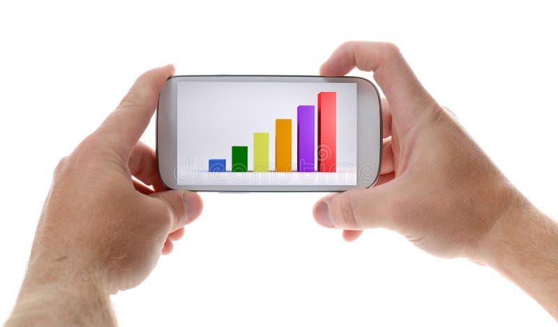 Mobile with chart stock photo. Image of analyzing, gadget - 26887302