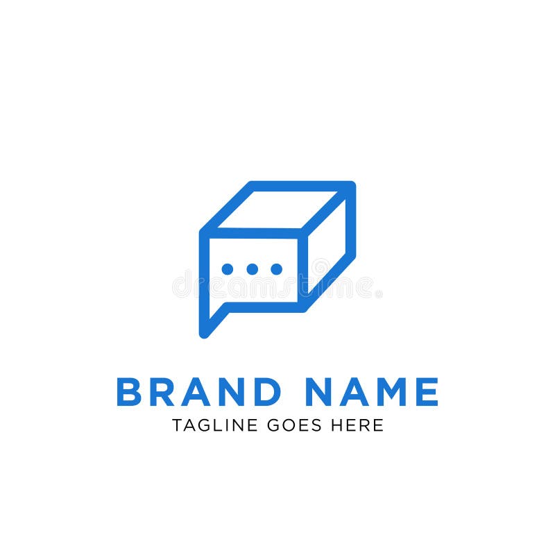 Chat Box Logo Design Inspiration. Vector Illustration Stock Vector ...