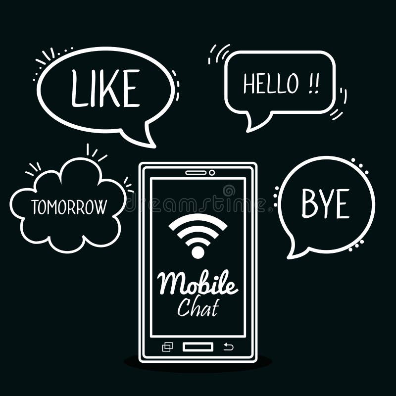Mobile chat design stock photo. Image of messaging, people - 69265700