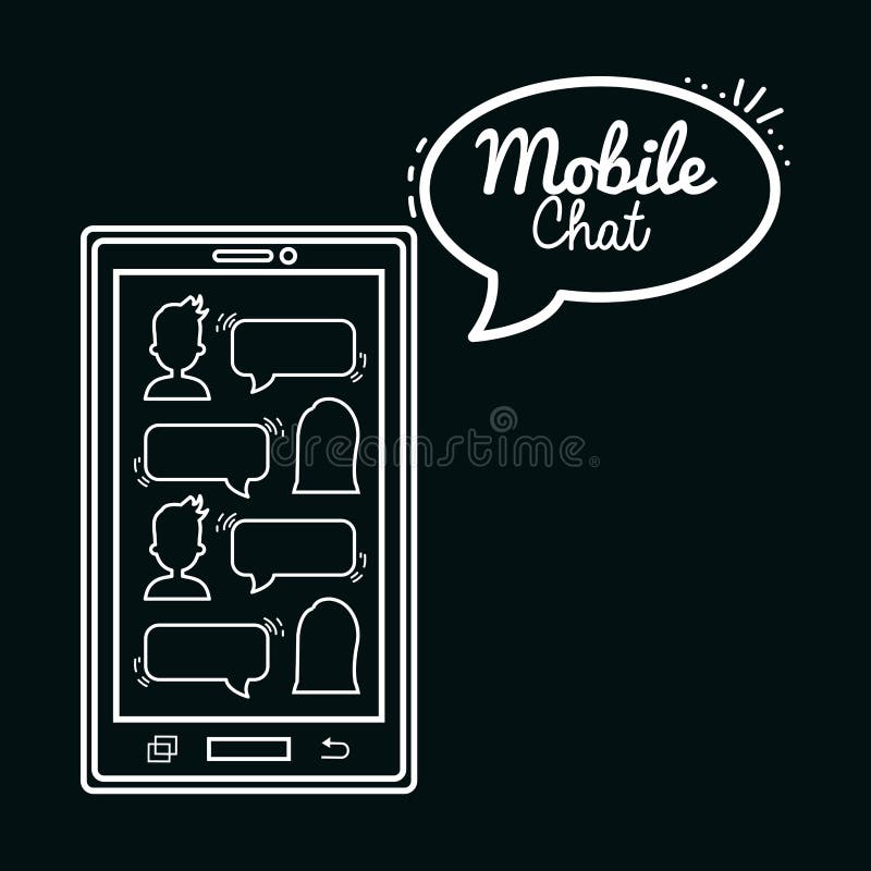 Mobile chat design stock image. Image of isolated, conversation - 69265853