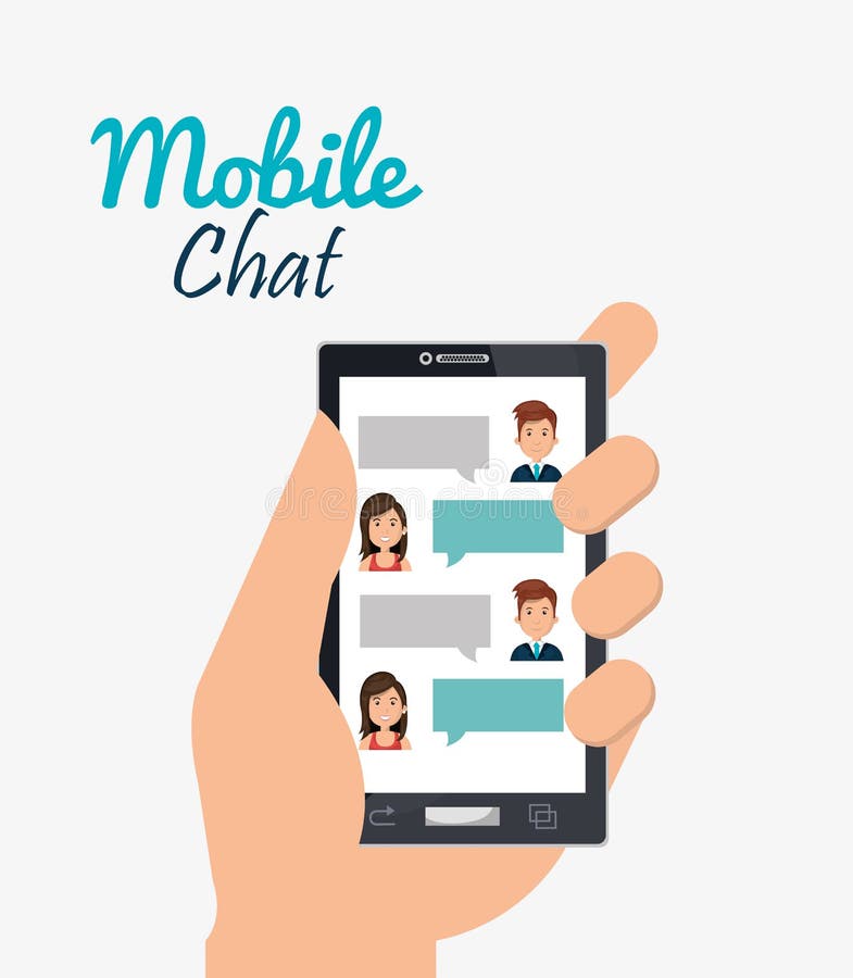Mobile chat design stock image. Image of send, electronic - 69265915