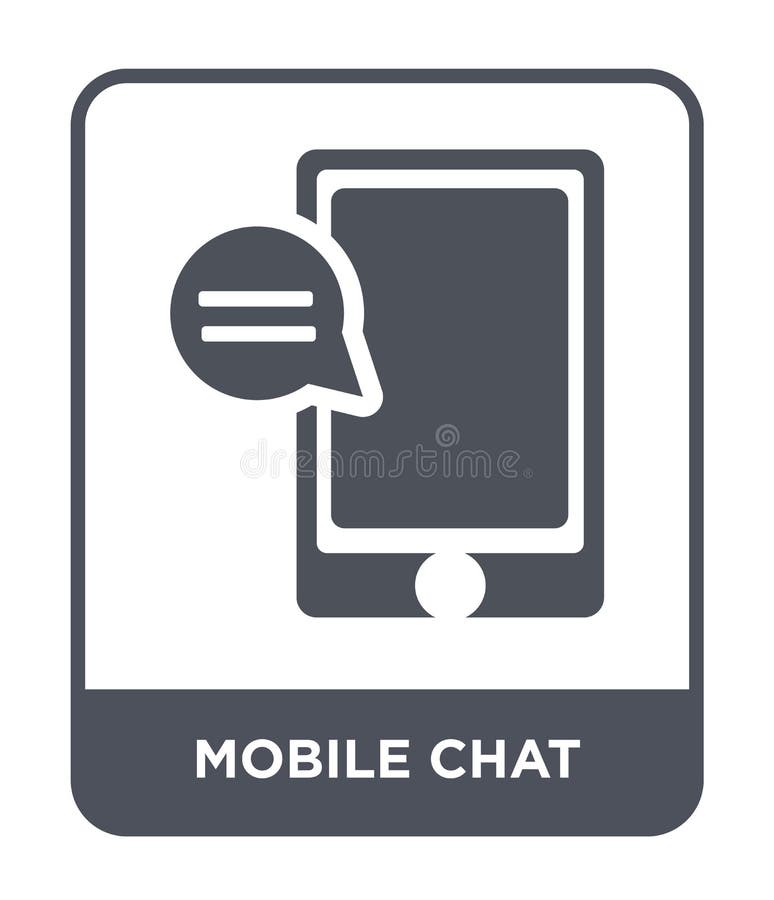 Mobile Chat Icon in Trendy Design Style. Mobile Chat Icon Isolated on ...