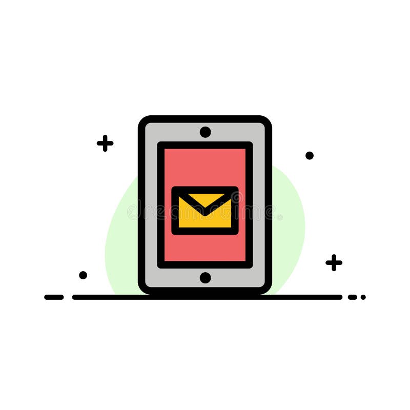 Mobile, Chat, Service, Support Business Flat Line Filled Icon Vector ...