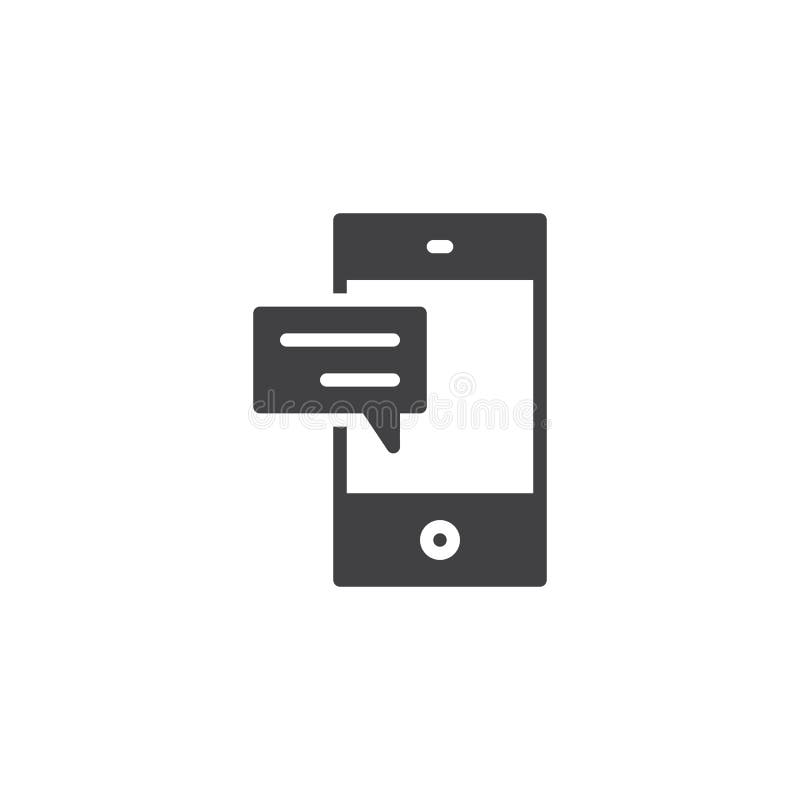 Mobile Chat Feedback Line Icon Stock Vector - Illustration of chat ...