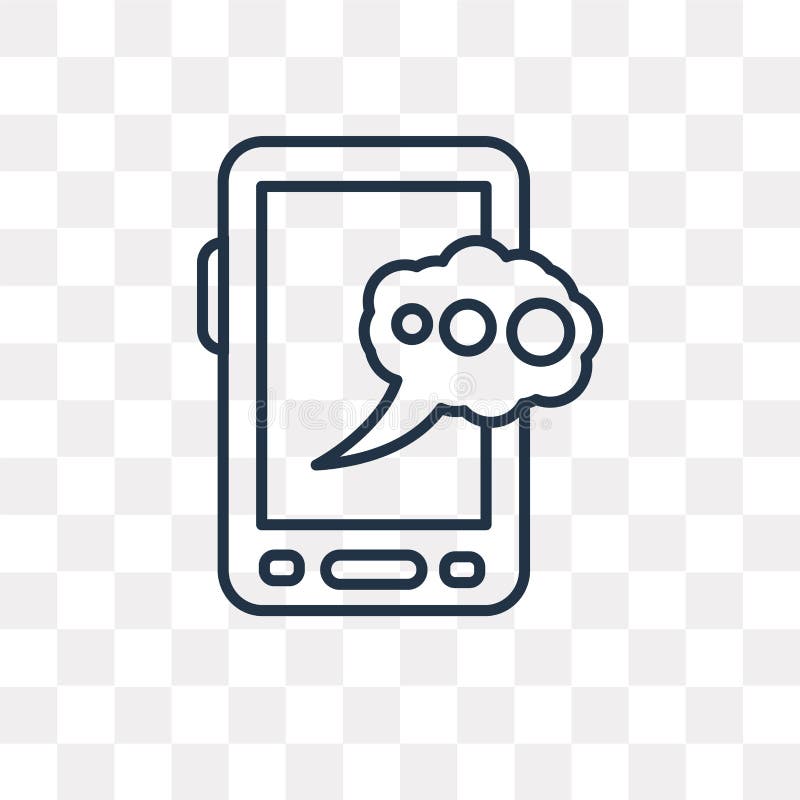 Chat Icon Vector Isolated on White Background, Chat Sign , Linear ...