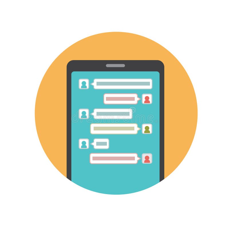 Mobile chat stock vector. Illustration of chat, communication - 190679152