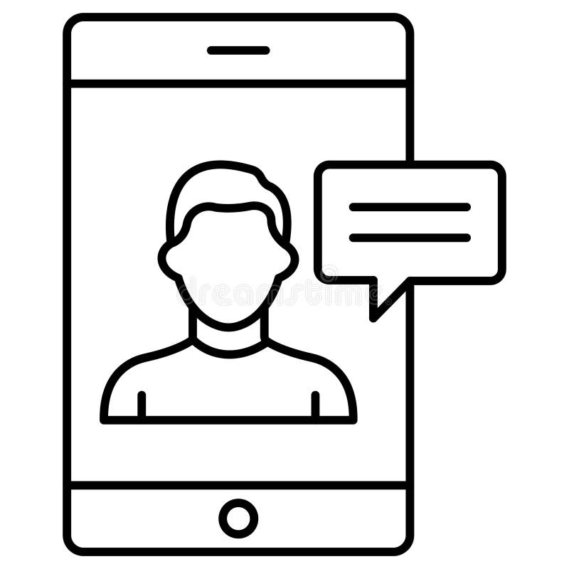 Mobile Chat Which Can Easily Modify or Edit Stock Vector - Illustration ...