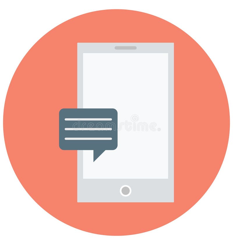 Mobile Chatting Vector Icon Easily Stock Vector - Illustration of ...