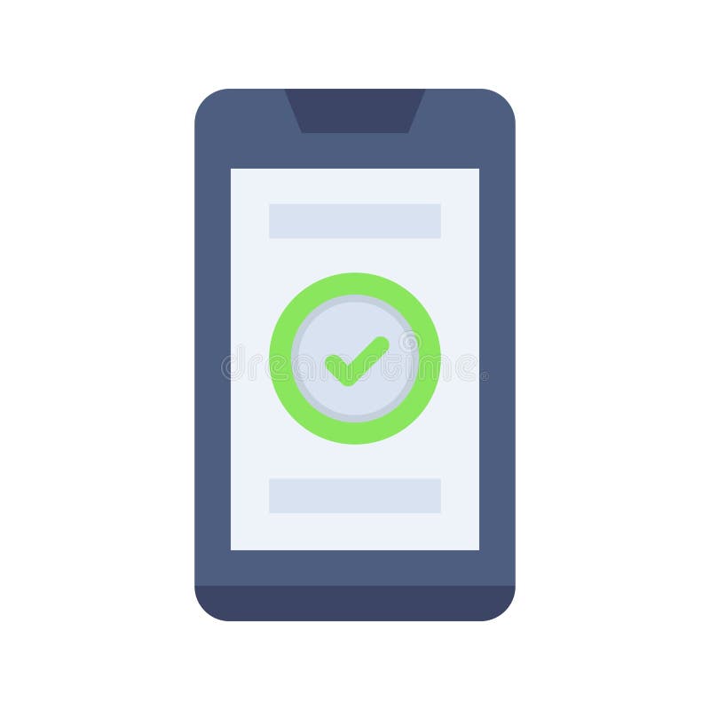 Mobile Check Icon Image. stock vector. Illustration of approve - 284234906