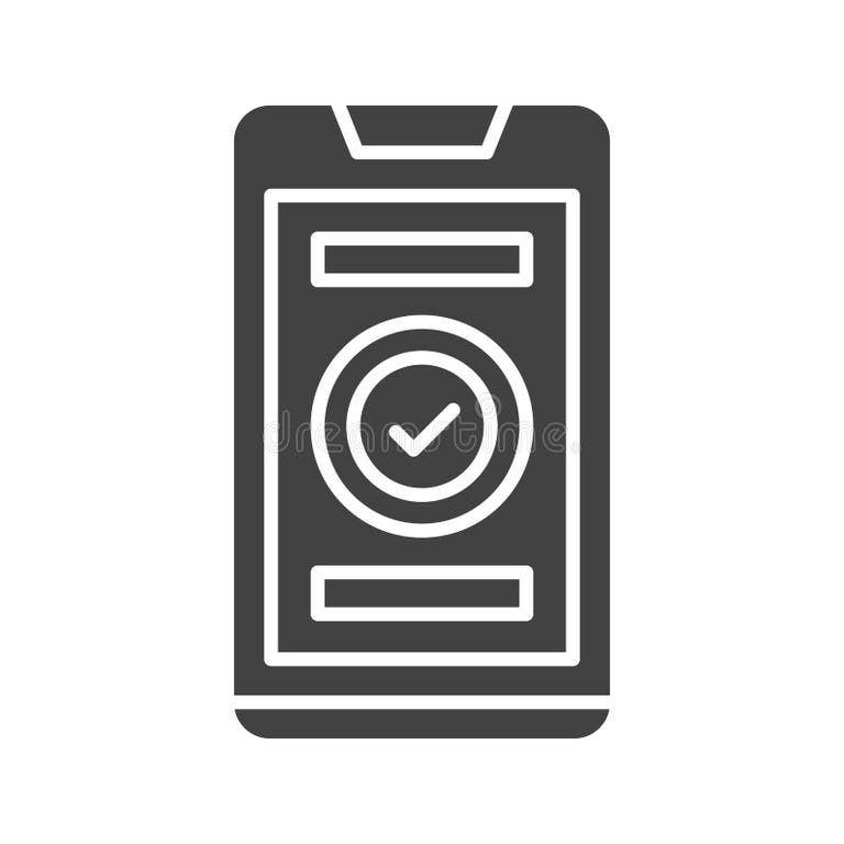 Mobile Check Icon Image. stock vector. Illustration of check - 282899798