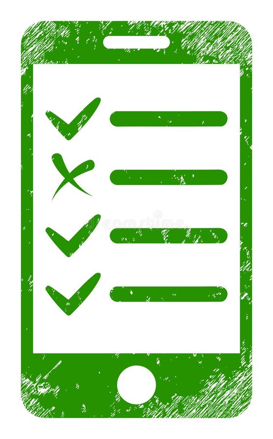Vector Mobile Check List Flat Icon Symbol Stock Vector - Illustration ...