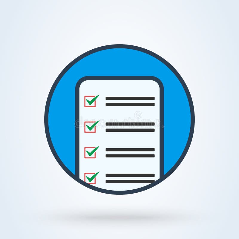 Modern survey line icon. stock vector. Illustration of agreement ...