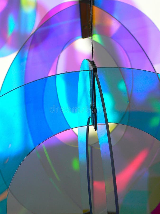 Mobile Circular Hanging, Transparent Blue Stock Photo - Image of ...