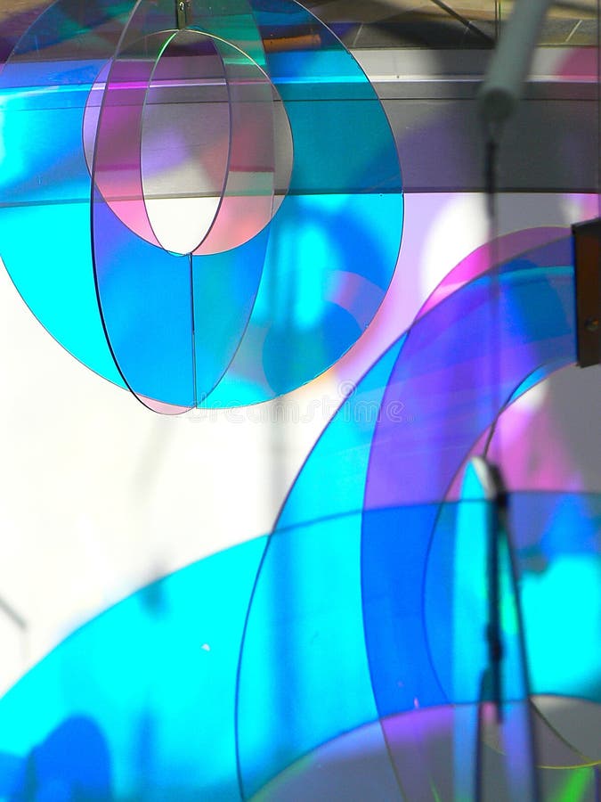 Mobile Circular Hanging, Transparent Blue Stock Photo - Image of round ...