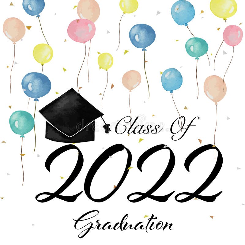 Class of 2022 Graduation Congratulation Stock Illustration ...