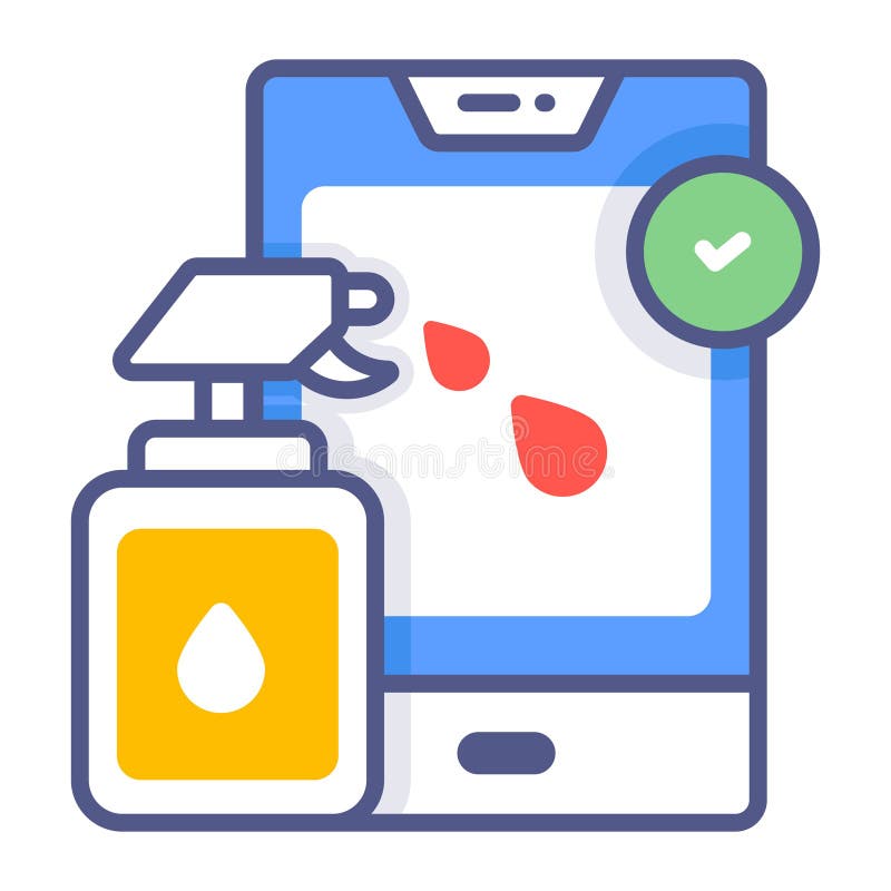 Mobile Cleaning Modern Concepts Design, Premium Quality Vector ...