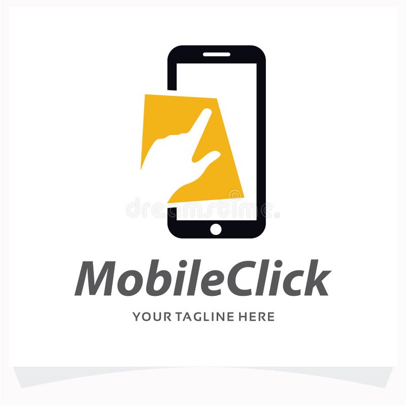 Mobile Click Logo Design Template Stock Vector - Illustration of ...