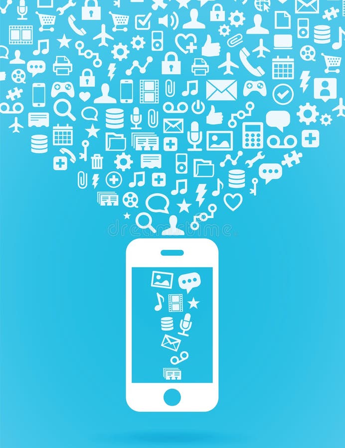 IOT (internet of Things) Concept. Mobile Phone Connected To the Internet Stock Vector ...