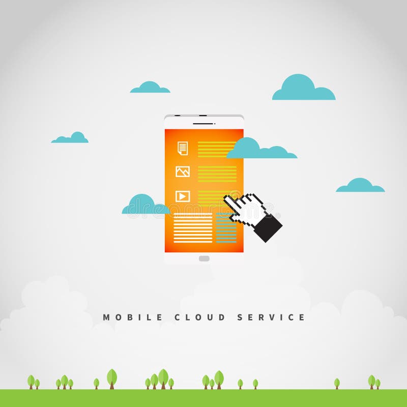 Mobile Cloud Connection stock vector. Illustration of wifi - 32790404