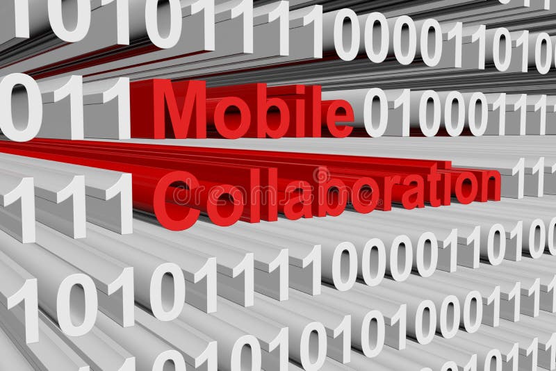 Mobile App for Collaboration between Different Workers Stock ...