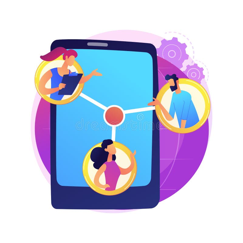 Mobile Collaboration Vector Concept Metaphor Stock Vector ...