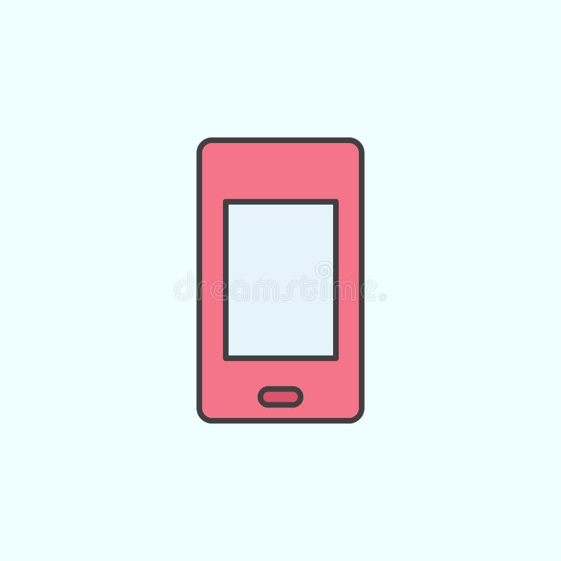 Mobile Color Vector Icon, Vector Illustration Stock Illustration ...
