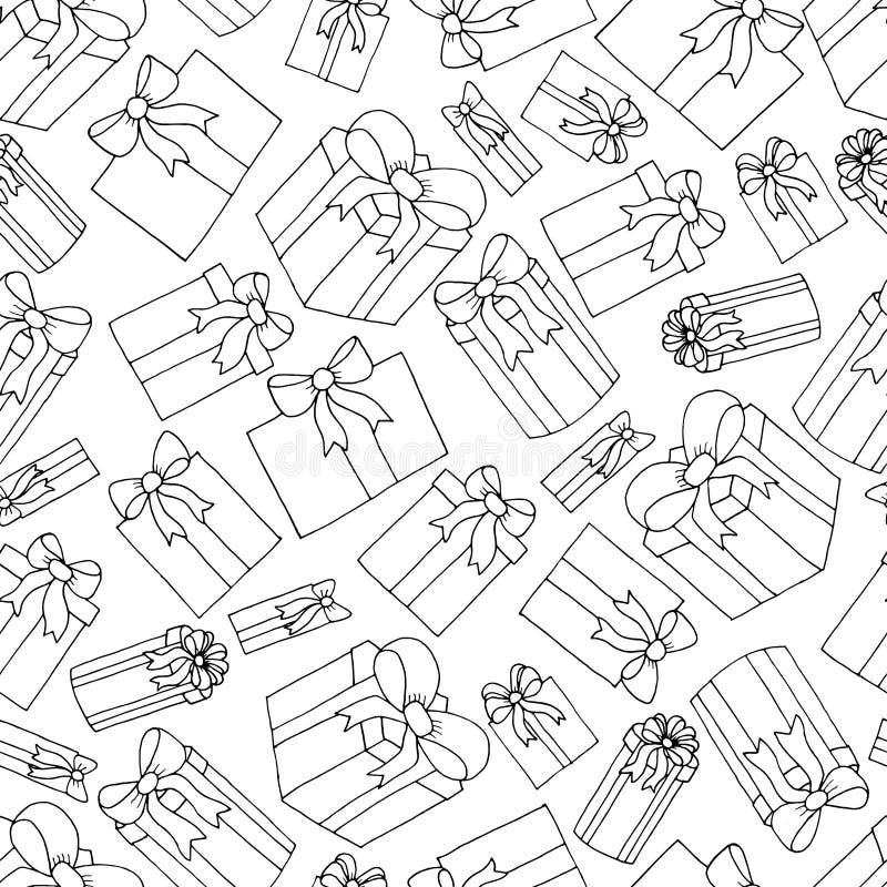Coloring Book Wallpaper Seamless Pattern Stock Vector - Illustration of ...
