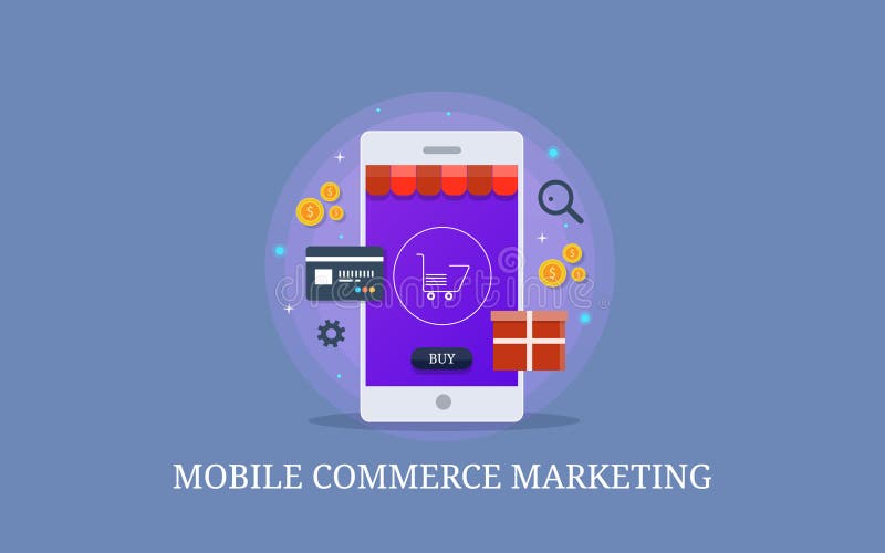 Mobile Commerce, Ecommerce Product Showing on Mobile Phone, Online ...