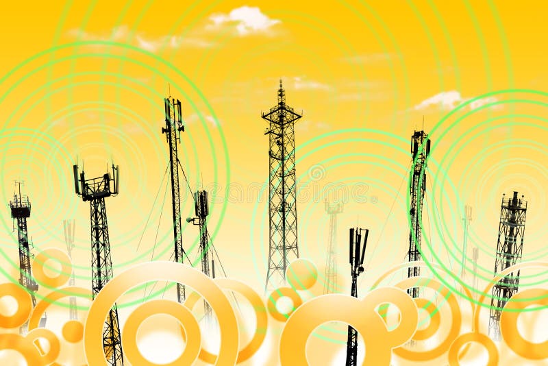 Telecom working diagram stock vector. Illustration of radio - 30560908