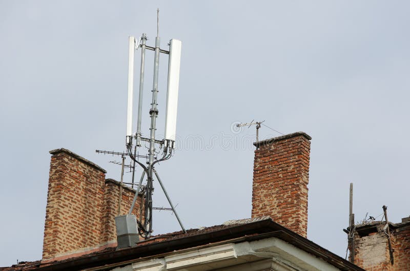 Mobile Communication Antenna Stock Image - Image of equipment ...
