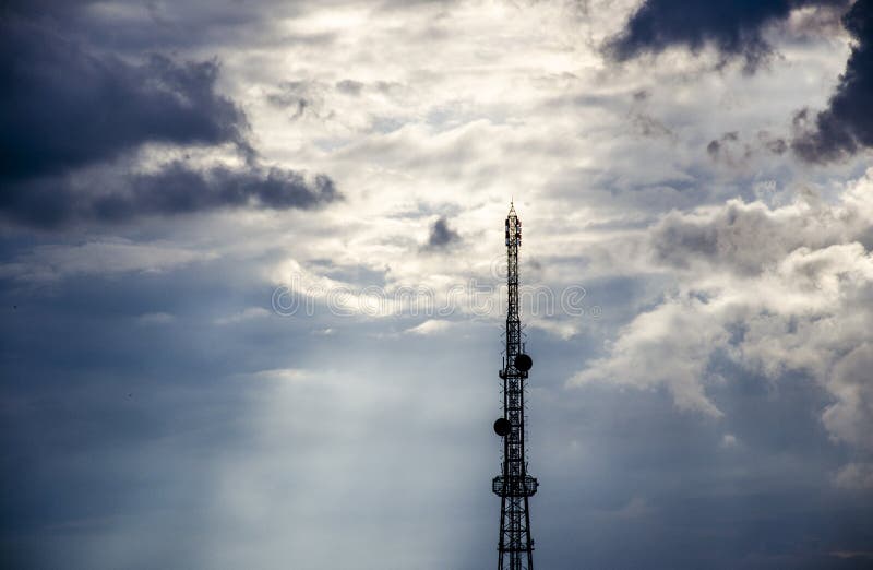 Communication Base Station. System Complex Transceiver Equipment Stock ...