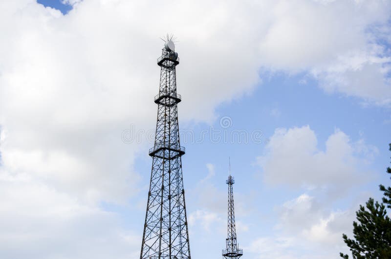 Mobile Communication Base Station Stock Image - Image of coverage ...