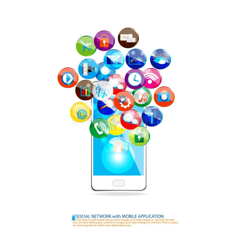 Mobile Communication Design Stock Vector - Illustration of ...