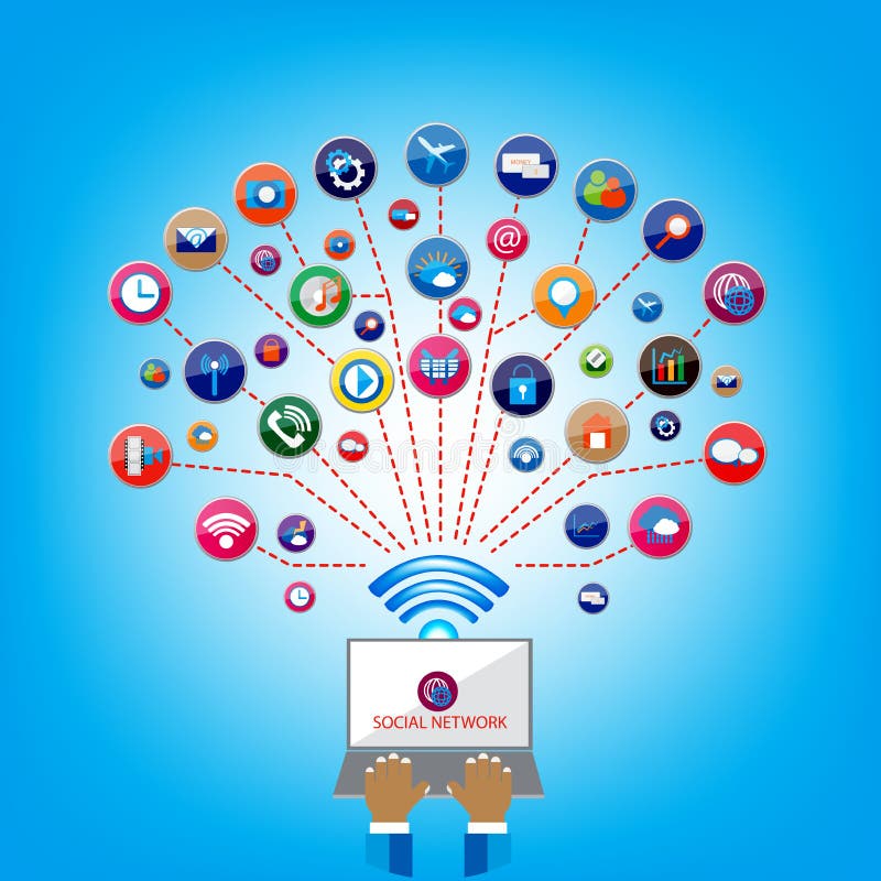 Mobile Communication Design Stock Vector - Illustration of mobility ...