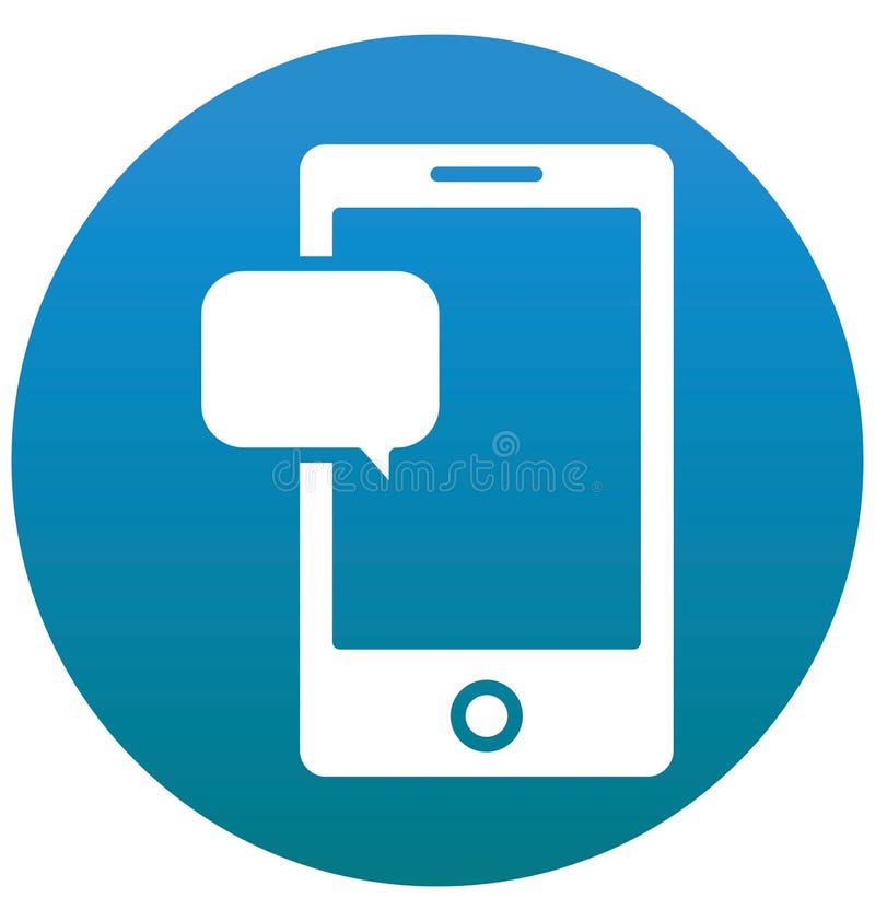 Mobile Communication Isolated Vector with Line and Fill Icon Stock ...