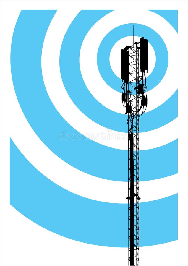 Mobile communication mast stock vector. Illustration of ...