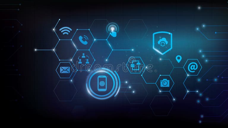 Mobile Communication. Vector Illustration EPS 10 Stock Vector - Illustration of computer ...