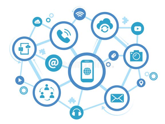 Mobile Communication. Vector Illustration EPS 10 Stock Vector ...