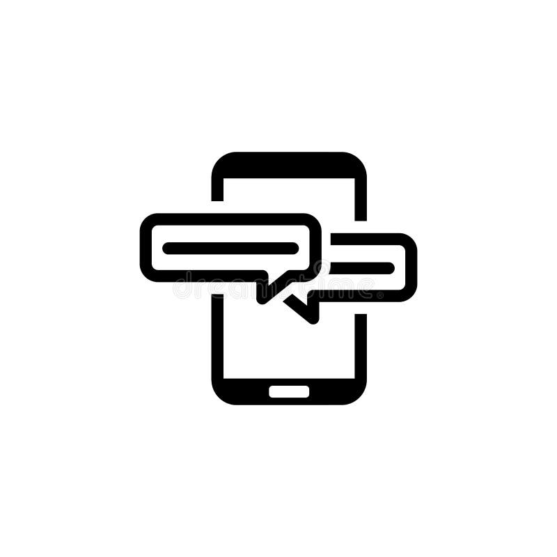 Mobile Conference Icon. Flat Design Stock Illustration - Illustration ...