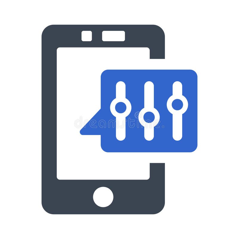 Mobile configuration Icon stock vector. Illustration of equalization - 330713312