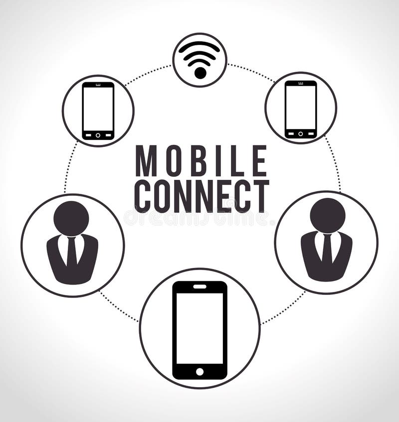 Mobile connect design stock illustration. Illustration of connection ...