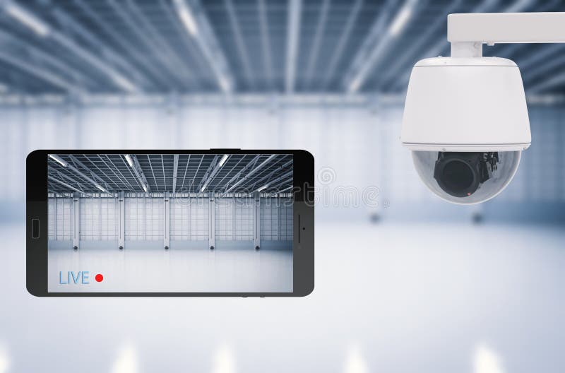 Mobile Connect with Security Camera Stock Image - Image of cctv, gadget ...