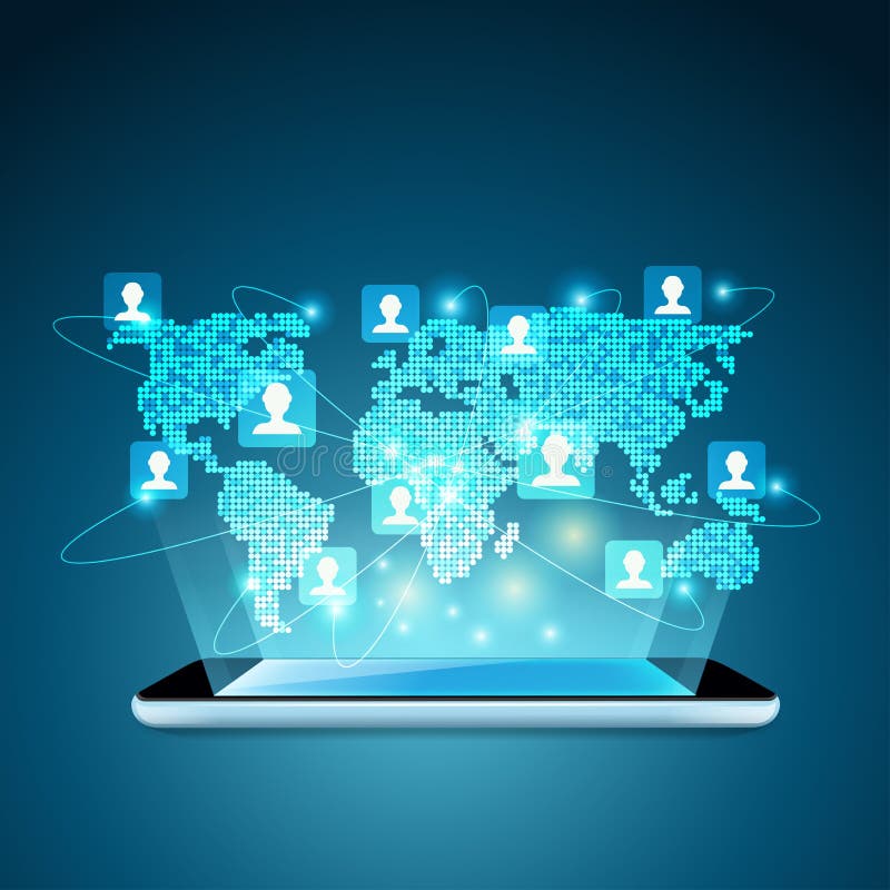 Mobile world stock vector. Illustration of connection - 103791044