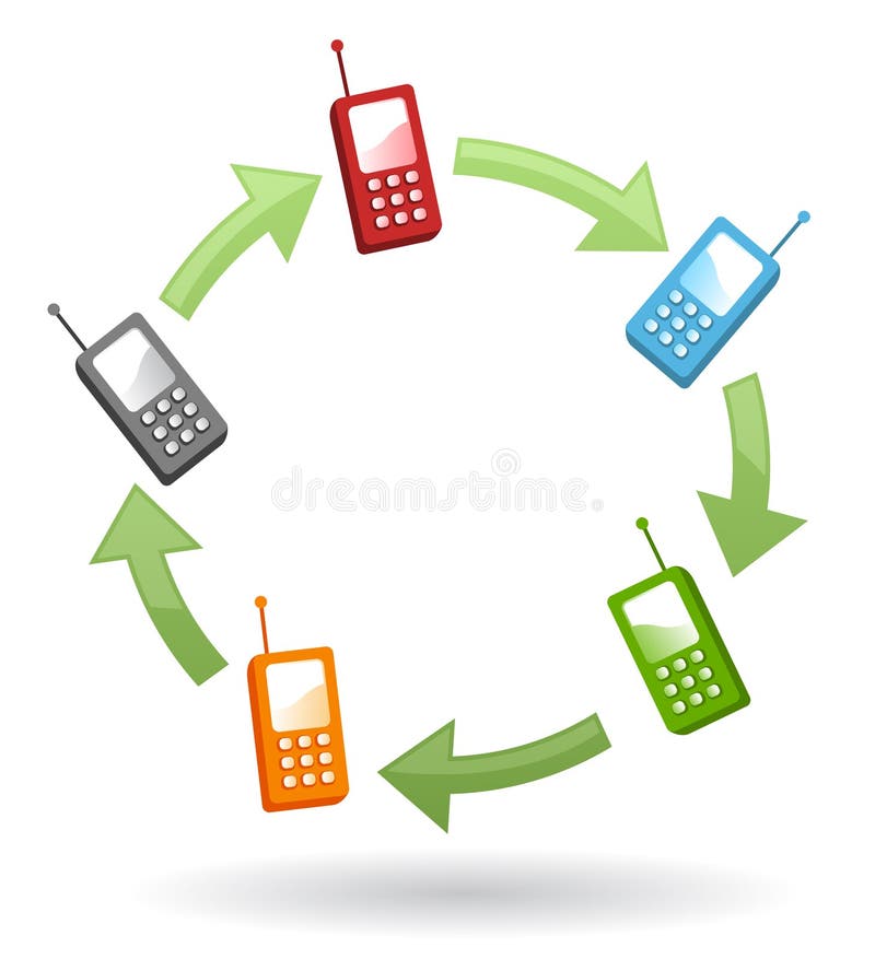 Mobile connectivity stock vector. Illustration of exchange - 16036867