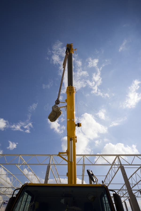 Overhead Construction Beams Stock Image - Image of massive ...
