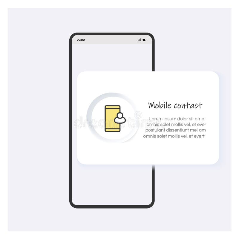 Mobile contact icon stock vector. Illustration of phone - 262611442