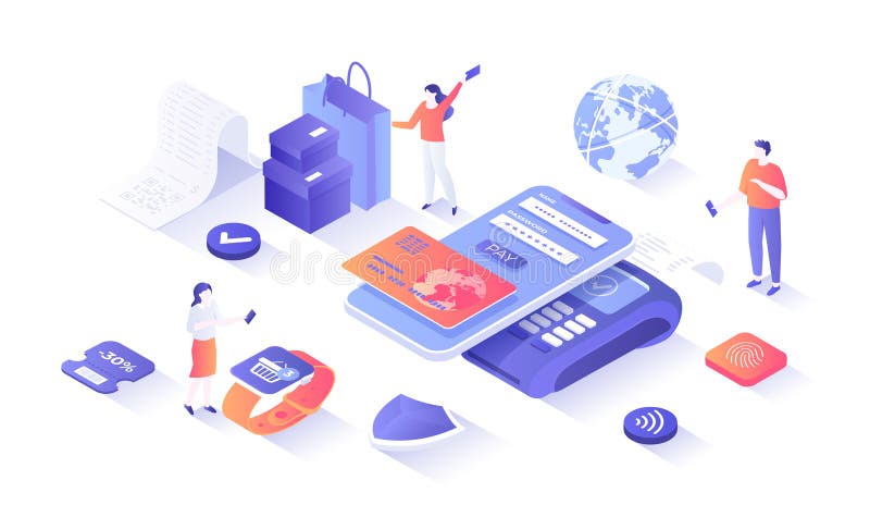 Mobile Contactless Payment. PayPass, NFC Payments. Scanning QR Code ...