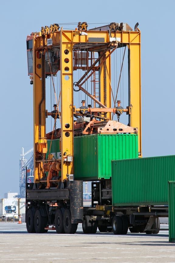 Mobile container spreader stock photo. Image of metal - 26702704