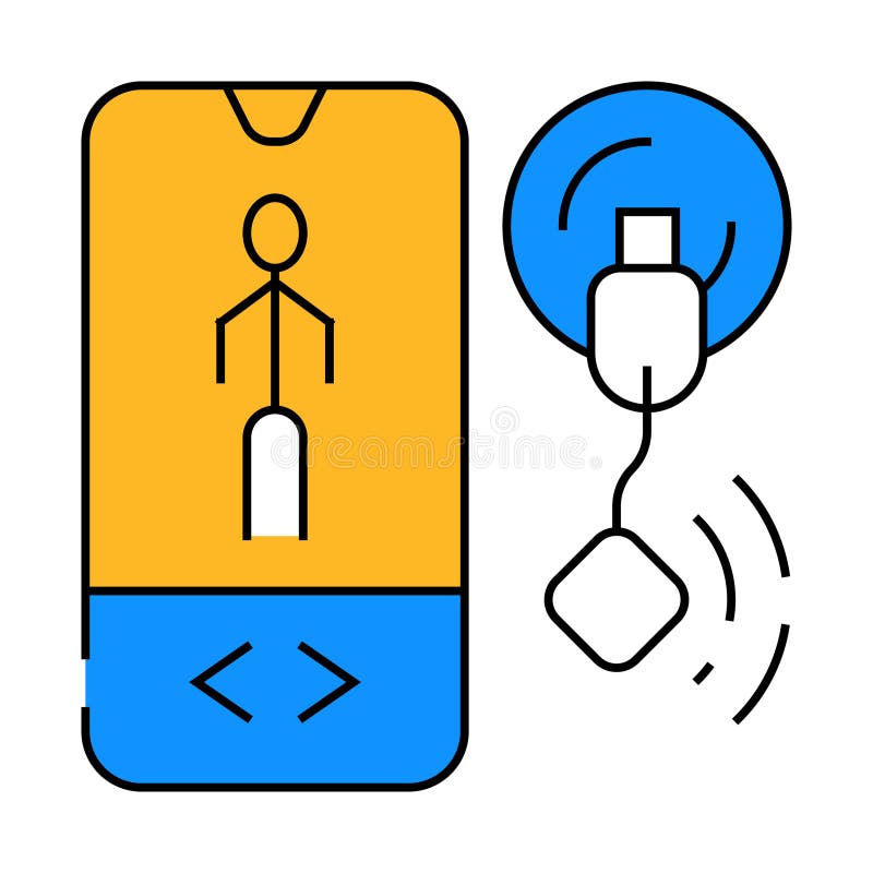 Mobile Control Ems Training Icon Color Illustration Stock Illustration ...